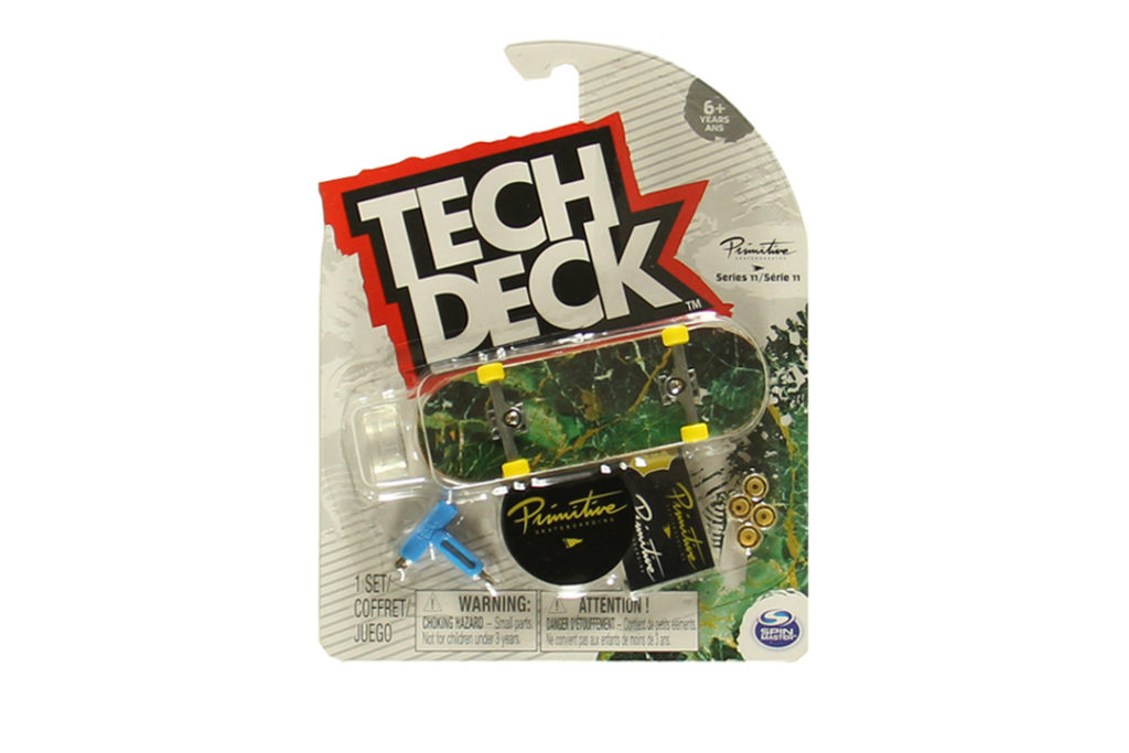 PRIMITIVE - TECH DECK SERIES 11 GREEN GOLD FINGER BOARD - Street Skateshop