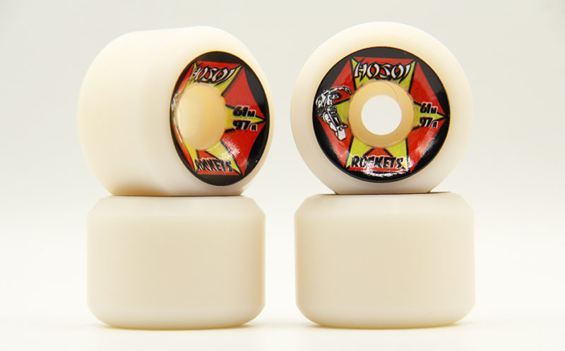 HOSOI SKATEBOARDS - ROCKETS WHITE 61MM 97A WHEELS - Street Skateshop